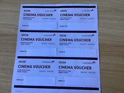 Odeon Cinema Vouchers X 6 Expiry Date Jan 2025 codes Sent Via Messages ...